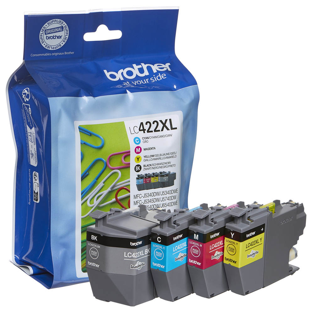 brother LC-422XLVAL schwarz, cyan, magenta, gelb Druckerpatronen, 4er-Set >> büroshop24