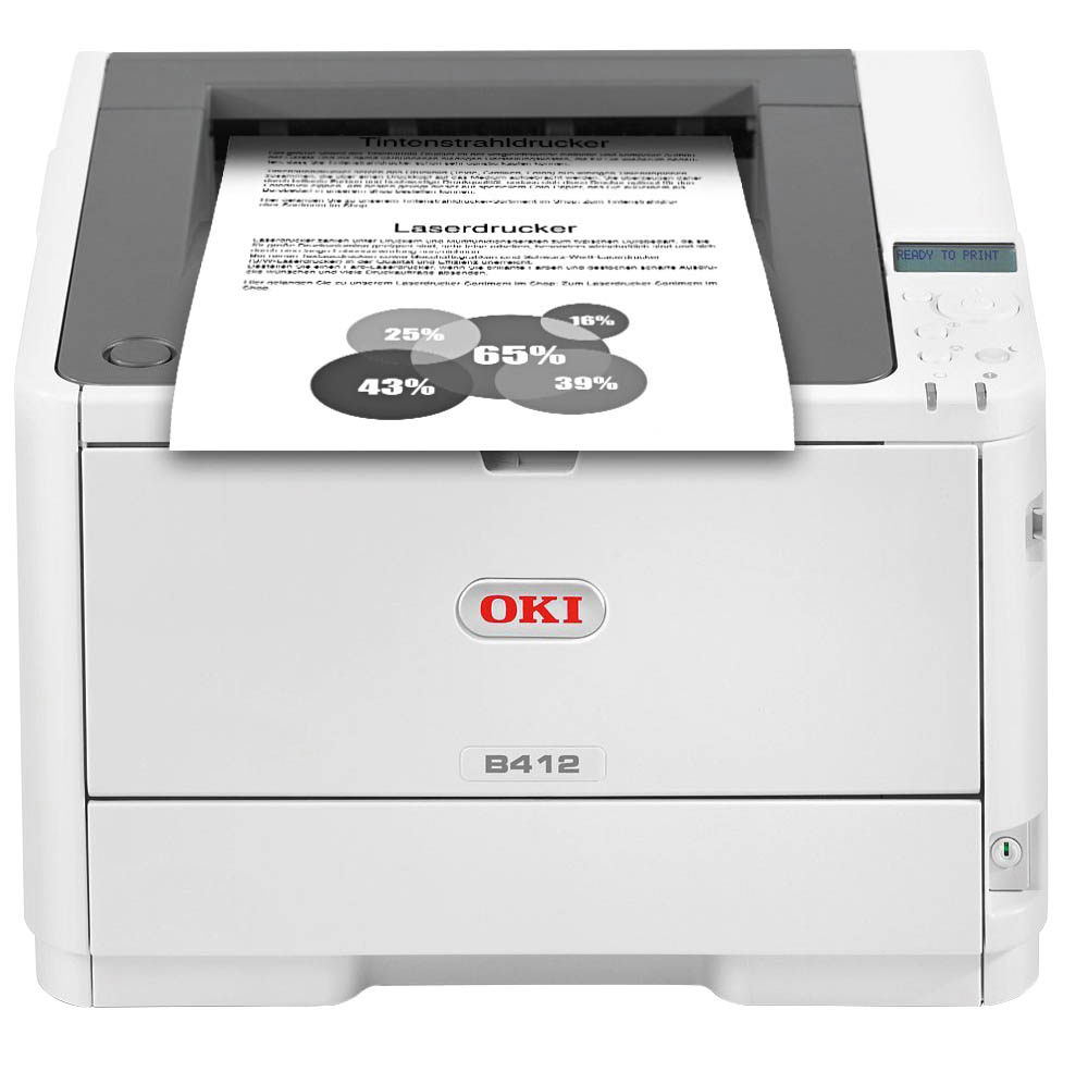 OKI B412dn Laserdrucker grau >> büroshop24